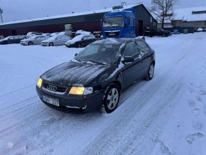 Melns Audi A3 1997 Kauņa, ar dzinēja tilpumu 1.90 L un nobraukumu 350 tūkst. km par 550 €, foto  vietnē AUTOMOTO.COM.LV