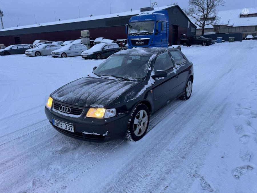 Black Audi A3 1997 in Kaunas, with an engine capacity of 1.90 L and mileage of 350 thousand km for 499 €, photo 1 on AUTOMOTO.COM.LV
