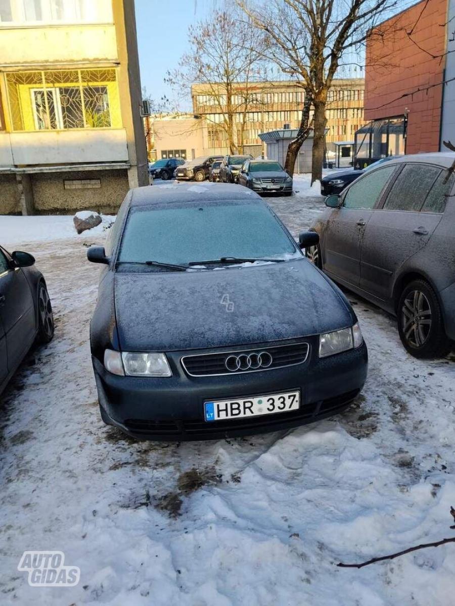 Black Audi A3 1997 in Kaunas, with an engine capacity of 1.90 L and mileage of 357 thousand km for 420 €, photo 1 on AUTOMOTO.COM.LV
