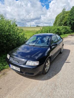 Black Audi A3 1997 in Riga, with an engine capacity of 1.80 L and mileage of 264 thousand km for 950 €, photo  on AUTOMOTO.COM.LV
