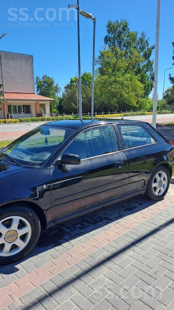 Black Audi A3 1999 in Kuldiga, with an engine capacity of 1.90 L and mileage of 275 thousand km for 1050 €, photo 2 on AUTOMOTO.COM.LV