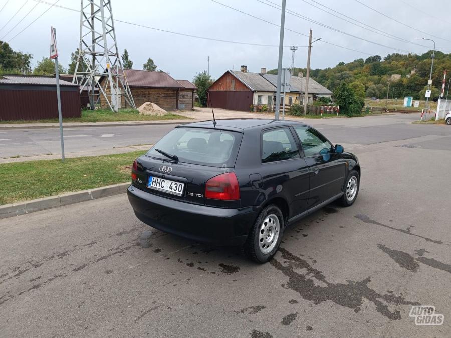 Black Audi A3 1999 in Kaunas, with an engine capacity of 1.90 L and mileage of 383 thousand km for 600 €, photo 4 on AUTOMOTO.COM.LV