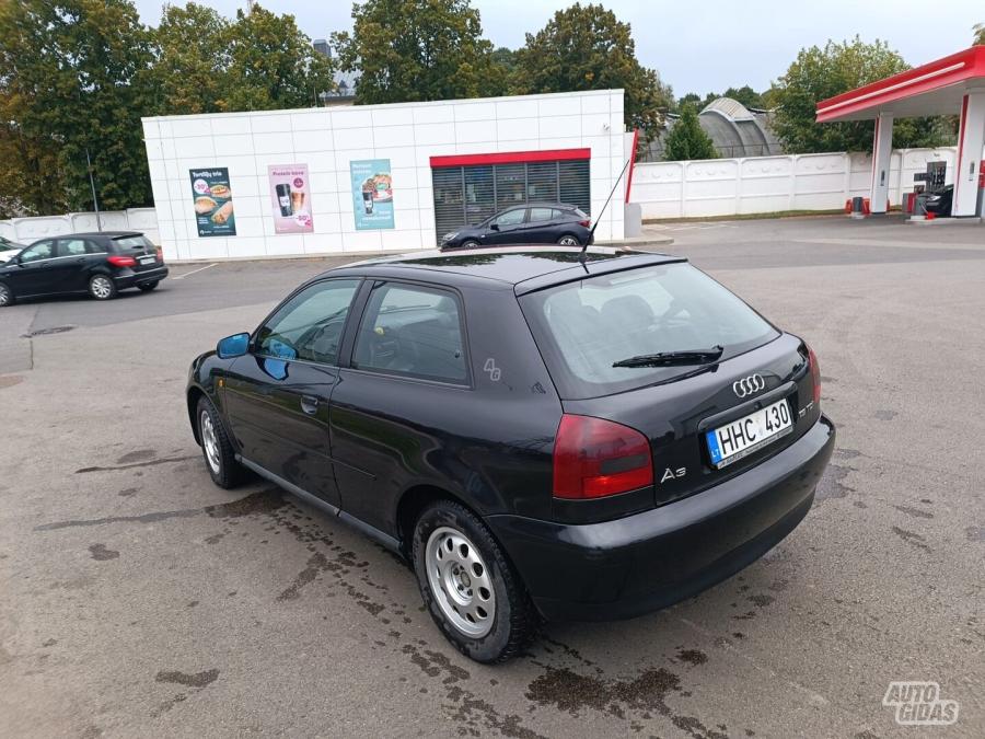 Black Audi A3 1999 in Kaunas, with an engine capacity of 1.90 L and mileage of 383 thousand km for 600 €, photo 5 on AUTOMOTO.COM.LV