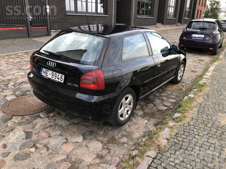 Black Audi A3 2000 in Riga, with an engine capacity of 1.90 L and mileage of 373 thousand km for 1590 €, photo 5 on AUTOMOTO.COM.LV