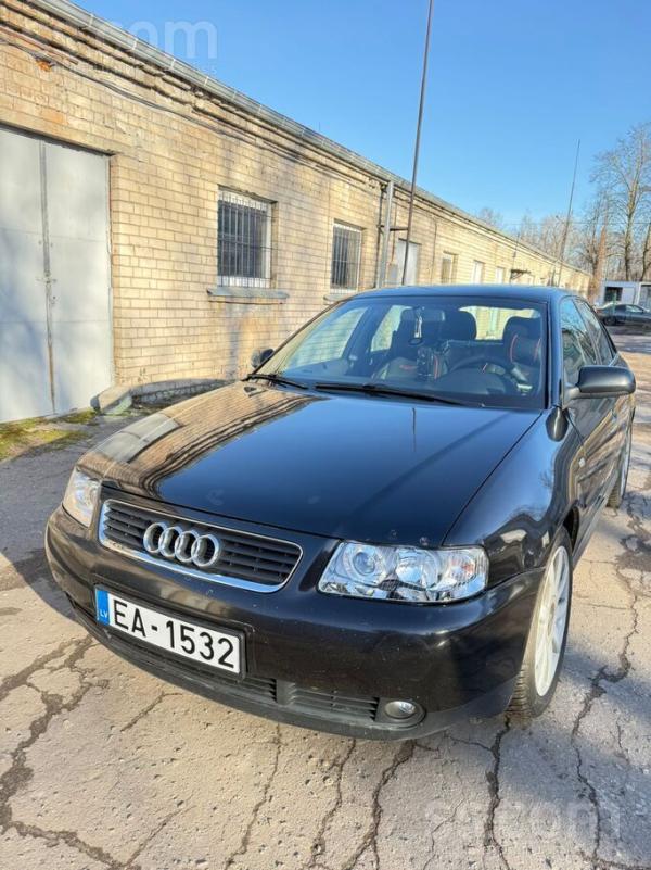 Black Audi A3 2001 in Riga, with an engine capacity of 1.90 L and mileage of 277 thousand km for 2100 €, photo 1 on AUTOMOTO.COM.LV