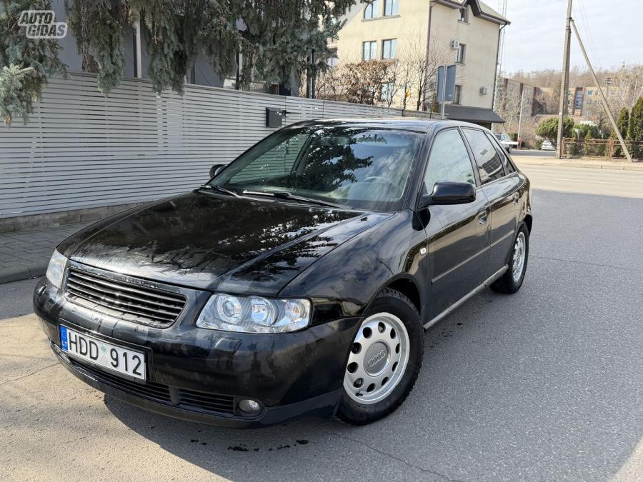 Black Audi A3 2001 in Kaunas, with an engine capacity of 1.80 L and mileage of 255 thousand km for 1950 €, photo 1 on AUTOMOTO.COM.LV