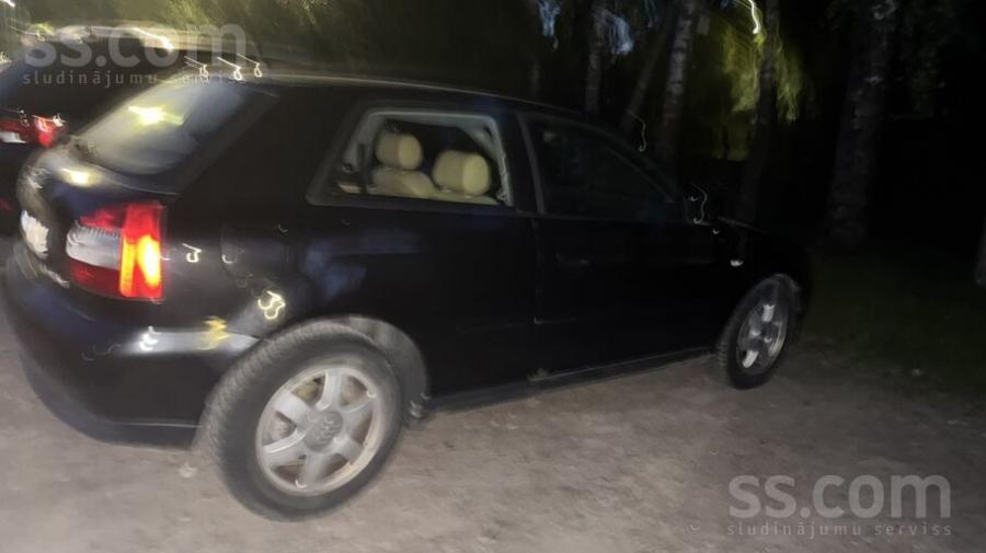 Black Audi A3 2001 in Riga, with an engine capacity of 1.90 L and mileage of 282 thousand km for 1000 €, photo 8 on AUTOMOTO.COM.LV