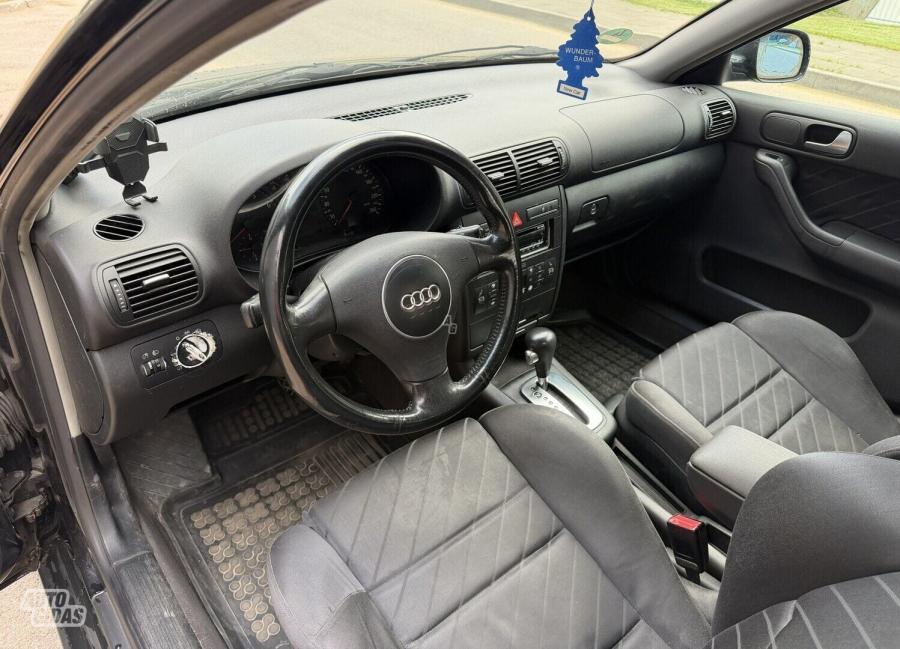 Black Audi A3 2002 in Vilnius, with an engine capacity of 1.80 L and mileage of 287 thousand km for 1490 €, photo 12 on AUTOMOTO.COM.LV