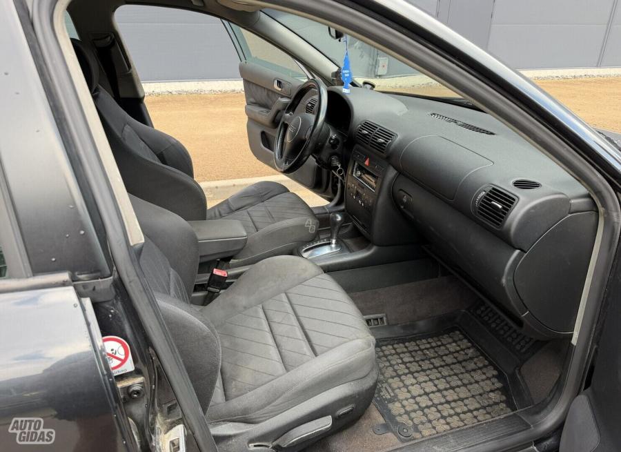 Black Audi A3 2002 in Vilnius, with an engine capacity of 1.80 L and mileage of 287 thousand km for 1490 €, photo 16 on AUTOMOTO.COM.LV