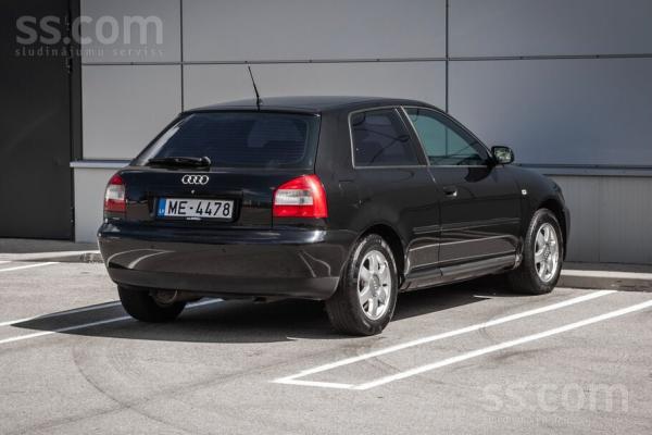 Black Audi A3 2002 in Riga, with an engine capacity of 1.90 L and mileage of 364 thousand km for 1490 €, photo 4 on AUTOMOTO.COM.LV