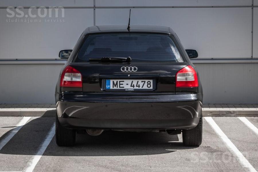 Black Audi A3 2002 in Riga, with an engine capacity of 1.90 L and mileage of 364 thousand km for 1490 €, photo 6 on AUTOMOTO.COM.LV