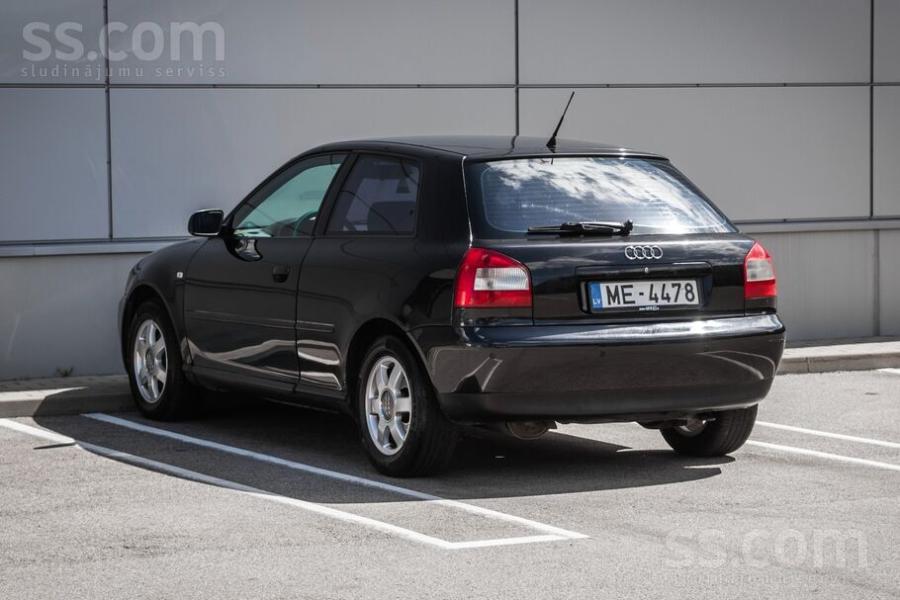 Black Audi A3 2002 in Riga, with an engine capacity of 1.90 L and mileage of 364 thousand km for 1490 €, photo 7 on AUTOMOTO.COM.LV