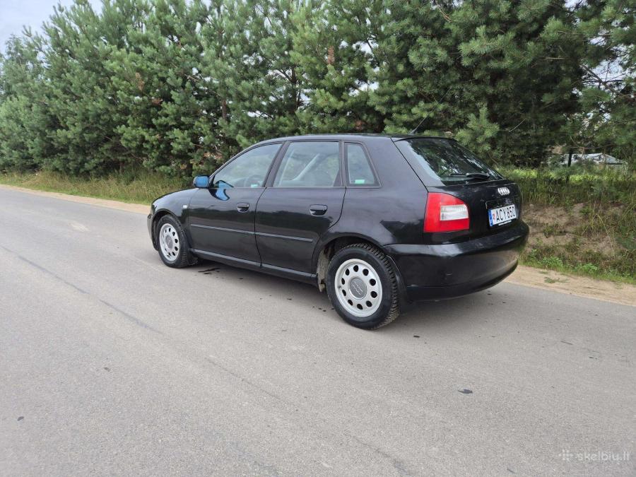 Black Audi A3 2002 in Vilnius, with an engine capacity of 1.60 L and mileage of 205 thousand km for 1350 €, photo 4 on AUTOMOTO.COM.LV