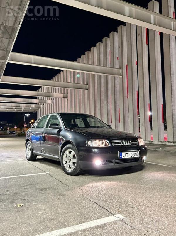 Black Audi A3 2003 in Riga, with an engine capacity of 1.90 L and mileage of 298 thousand km for 720 €, photo 1 on AUTOMOTO.COM.LV