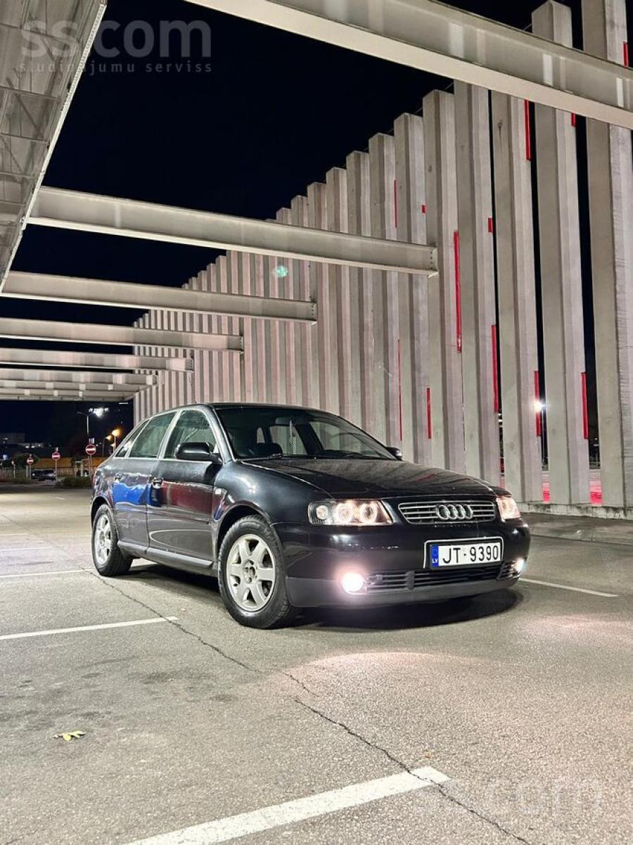 Black Audi A3 2003 in Riga, with an engine capacity of 1.90 L and mileage of 298 thousand km for 720 €, photo 1 on AUTOMOTO.COM.LV