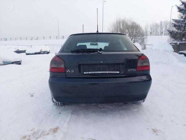 Black Audi A3 2003 in Utena, with an engine capacity of 1.90 L and mileage of 261 thousand km for 1650 €, photo 8 on AUTOMOTO.COM.LV