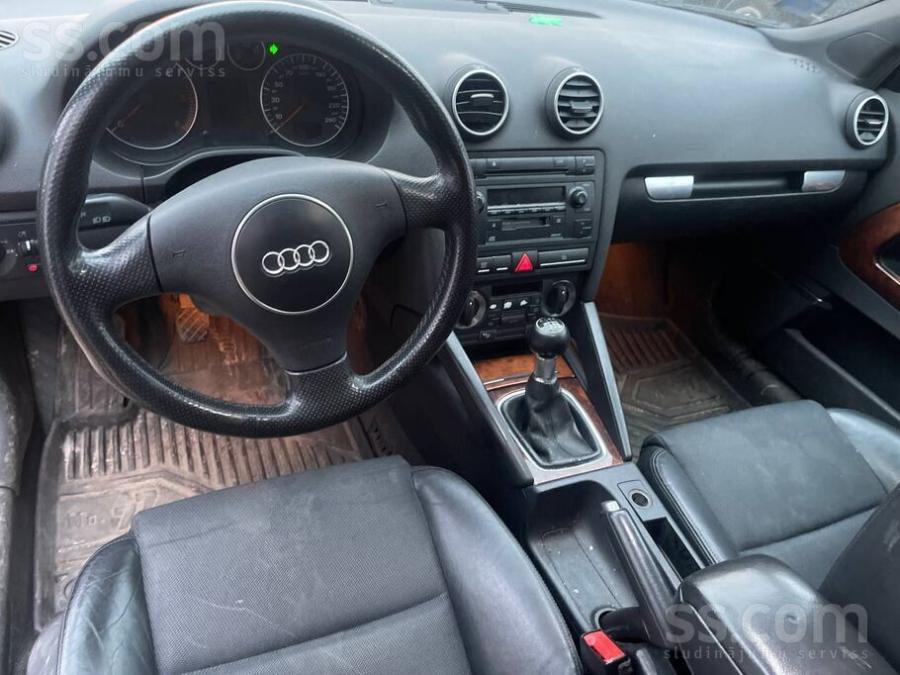 Black Audi A3 2003 in Riga, with an engine capacity of 2.00 L and mileage of 400 thousand km for 1600 €, photo 6 on AUTOMOTO.COM.LV
