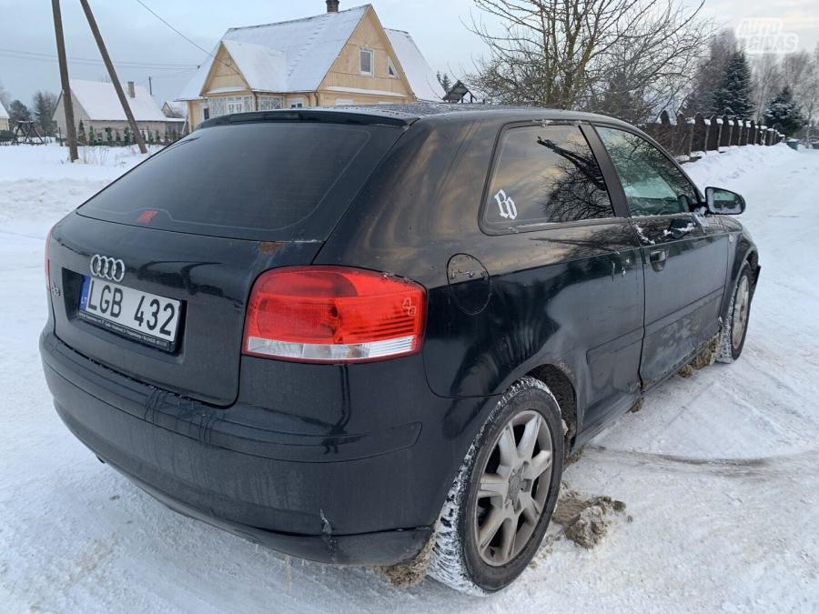 Black Audi A3 2004 in Vilnius, with an engine capacity of 2.00 L and mileage of 259 thousand km for 650 €, photo 3 on AUTOMOTO.COM.LV