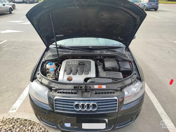 Black Audi A3 2004 in Kaunas, with an engine capacity of 2.00 L and mileage of 277 thousand km for 2350 €, photo 8 on AUTOMOTO.COM.LV