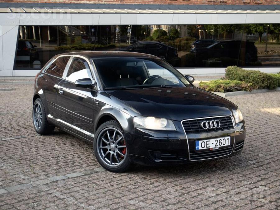 Black Audi A3 2004 in Liepaja, with an engine capacity of 1.90 L and mileage of 394 thousand km for 1900 €, photo 1 on AUTOMOTO.COM.LV