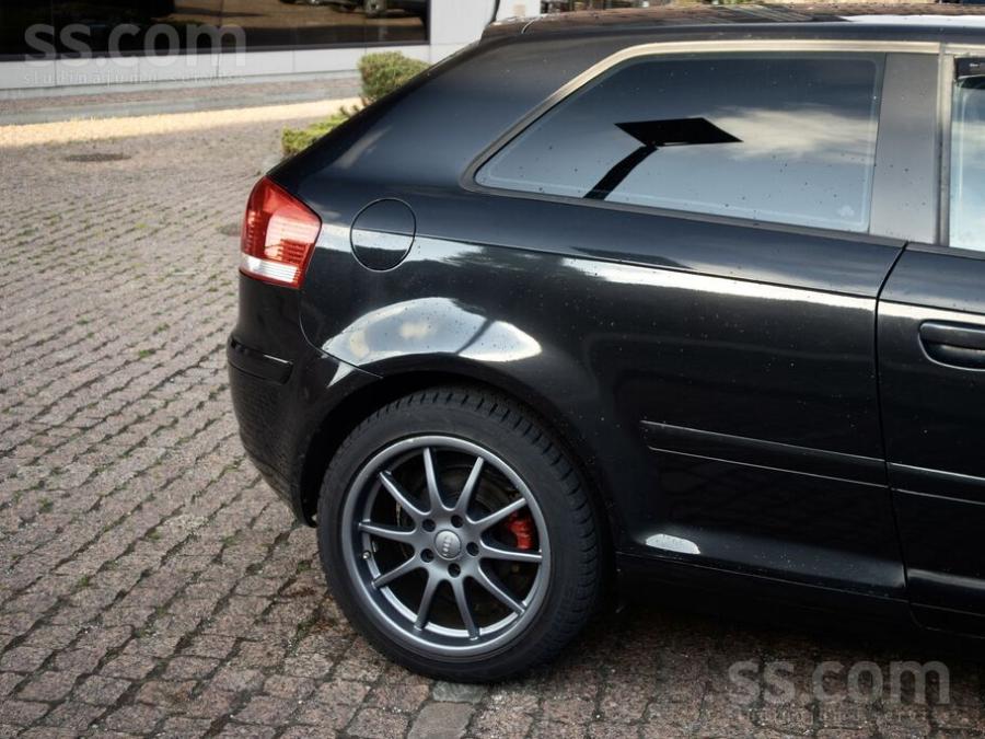 Black Audi A3 2004 in Liepaja, with an engine capacity of 1.90 L and mileage of 394 thousand km for 1900 €, photo 8 on AUTOMOTO.COM.LV