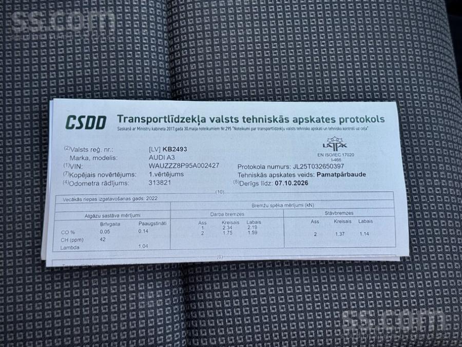 Melns Audi A3 2004 Jelgava, ar dzinēja tilpumu 1.60 L un nobraukumu 0 tūkst. km par 2350 €, foto 18 vietnē AUTOMOTO.COM.LV