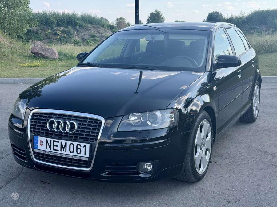 Черный Ауди А3 2004 в Вильнюс, объемом двигателя 1.98 л и пробегом 235 тыс. км за 3500 €, фото 1 на AUTOMOTO.COM.LV