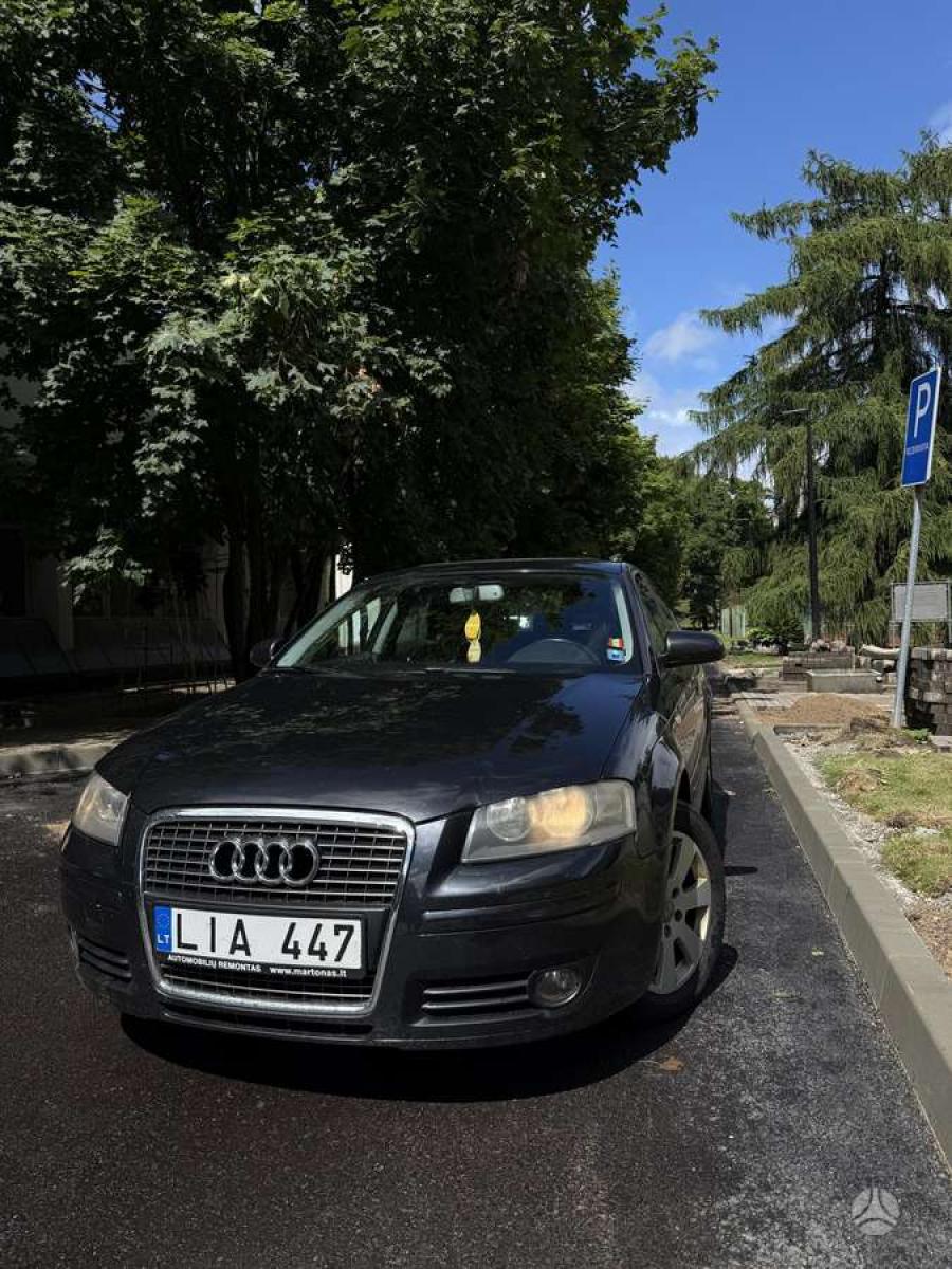 Black Audi A3 2004 in Vilnius, with an engine capacity of 1.98 L and mileage of 192 thousand km for 1499 €, photo 1 on AUTOMOTO.COM.LV