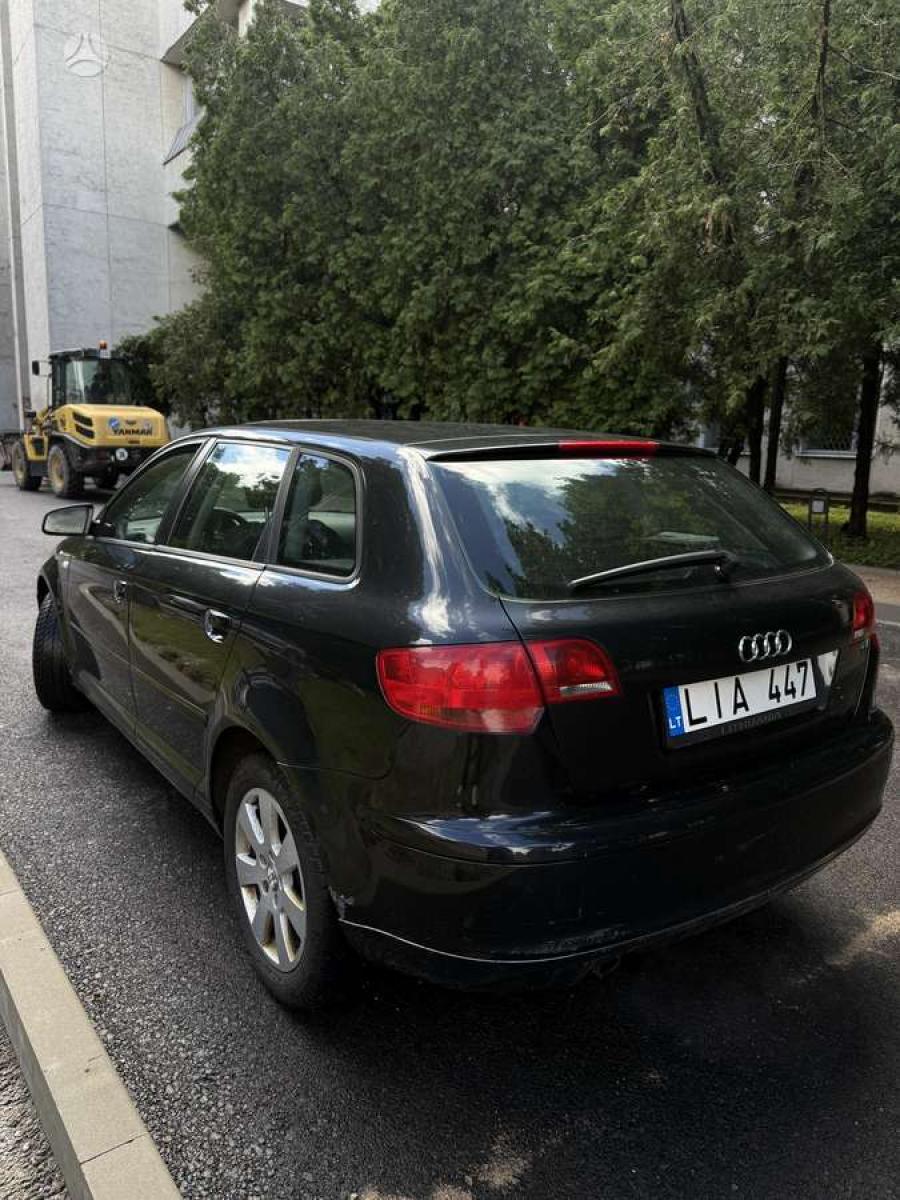 Black Audi A3 2004 in Vilnius, with an engine capacity of 1.98 L and mileage of 192 thousand km for 1499 €, photo 7 on AUTOMOTO.COM.LV