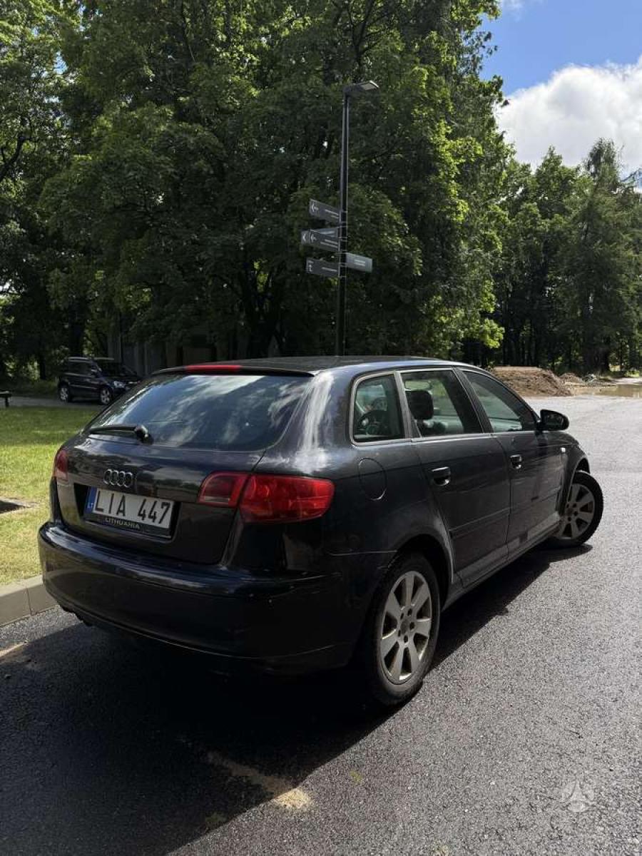 Black Audi A3 2004 in Vilnius, with an engine capacity of 1.98 L and mileage of 192 thousand km for 1499 €, photo 8 on AUTOMOTO.COM.LV