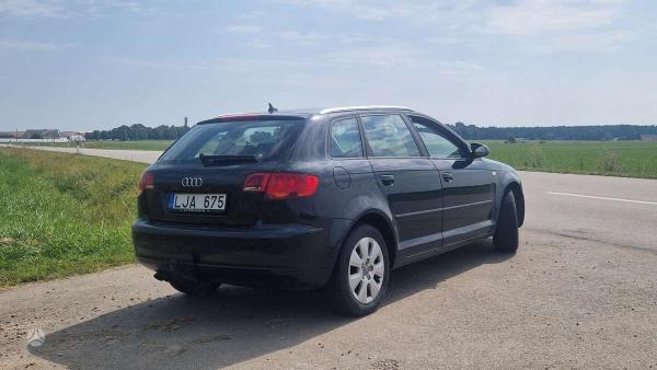 Black Audi A3 2004 in Kursenai, with an engine capacity of 1.97 L and mileage of 366 thousand km for 1200 €, photo 4 on AUTOMOTO.COM.LV