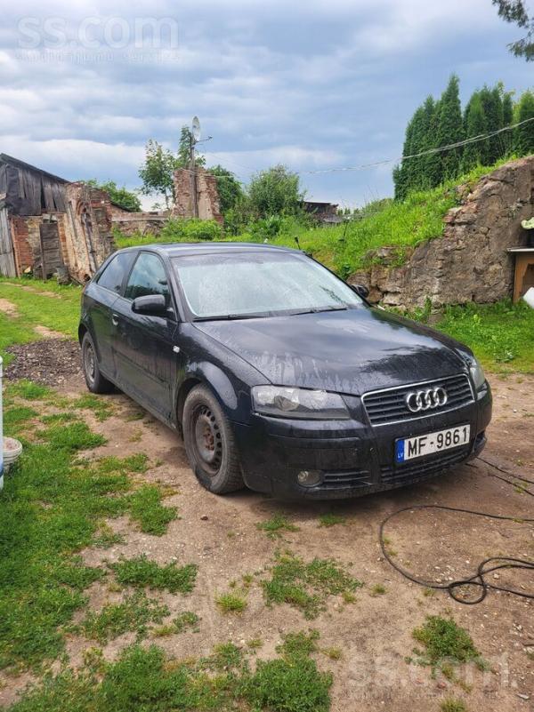Black Audi A3 2004 in Aizkraukle, with an engine capacity of 2.00 L and mileage of 364 thousand km for 1650 €, photo 1 on AUTOMOTO.COM.LV