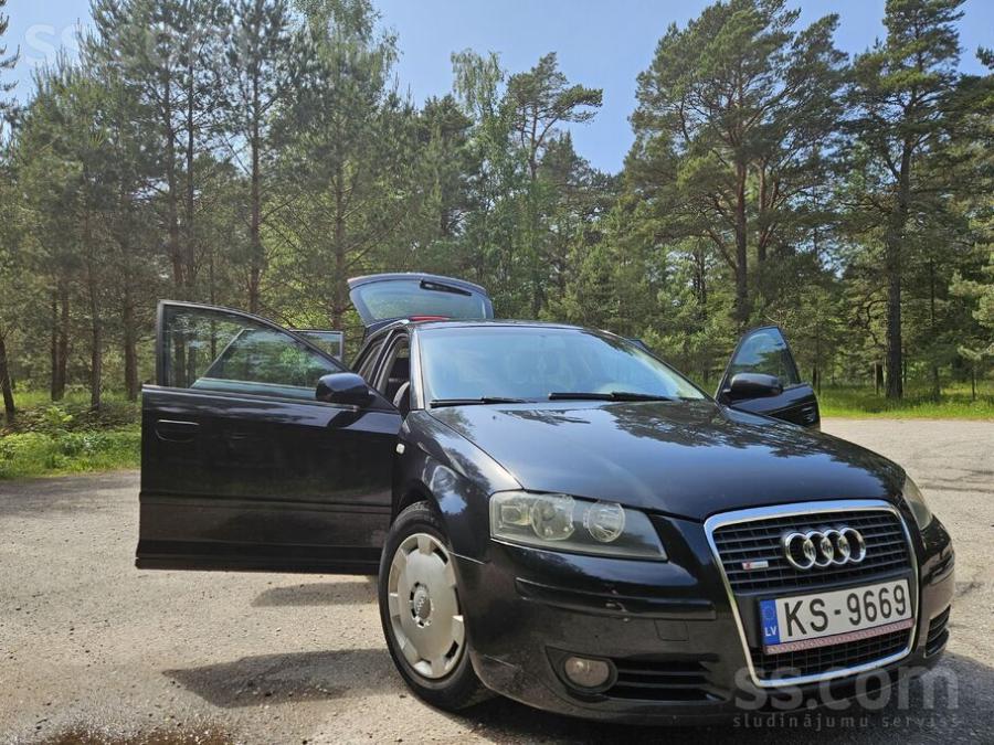 Black Audi A3 2005 in Liepaja, with an engine capacity of 1.90 L and mileage of 345 thousand km for 2600 €, photo 2 on AUTOMOTO.COM.LV