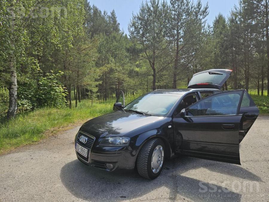 Black Audi A3 2005 in Liepaja, with an engine capacity of 1.90 L and mileage of 345 thousand km for 2600 €, photo 3 on AUTOMOTO.COM.LV