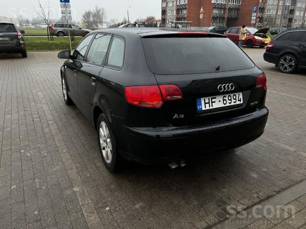 Black Audi A3 2005 in Riga, with an engine capacity of 2.00 L and mileage of 304 thousand km for 2850 €, photo 5 on AUTOMOTO.COM.LV