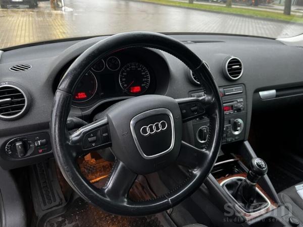 Black Audi A3 2005 in Riga, with an engine capacity of 2.00 L and mileage of 304 thousand km for 2850 €, photo 6 on AUTOMOTO.COM.LV