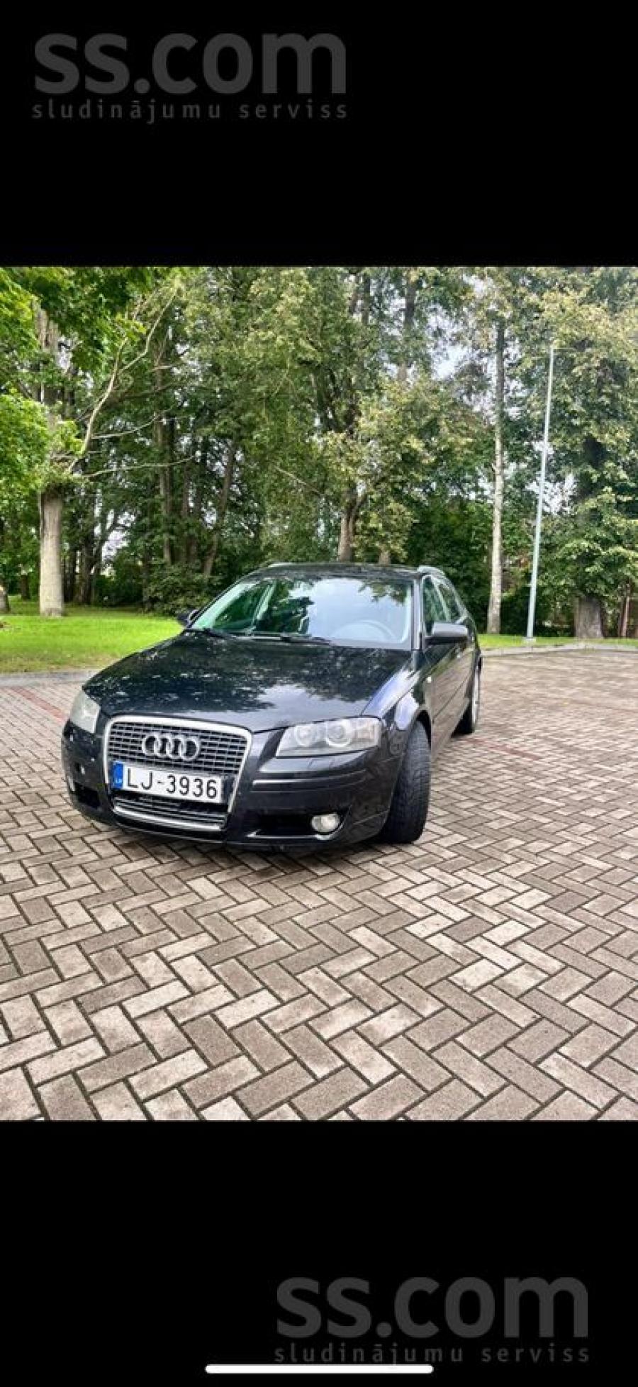 Black Audi A3 2005 in Jelgava, with an engine capacity of 2.00 L and mileage of 342 thousand km for 1350 €, photo 1 on AUTOMOTO.COM.LV