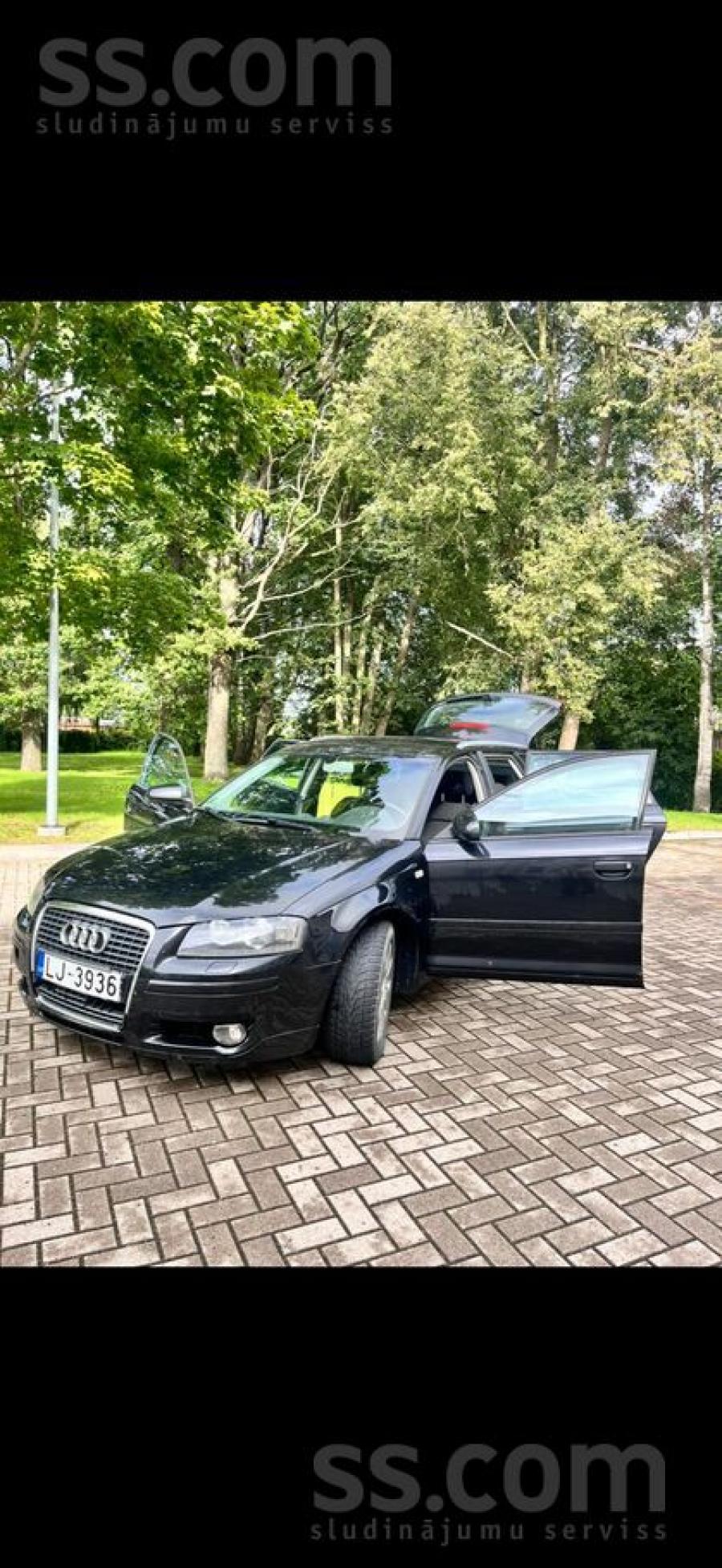 Black Audi A3 2005 in Jelgava, with an engine capacity of 2.00 L and mileage of 342 thousand km for 1350 €, photo 3 on AUTOMOTO.COM.LV