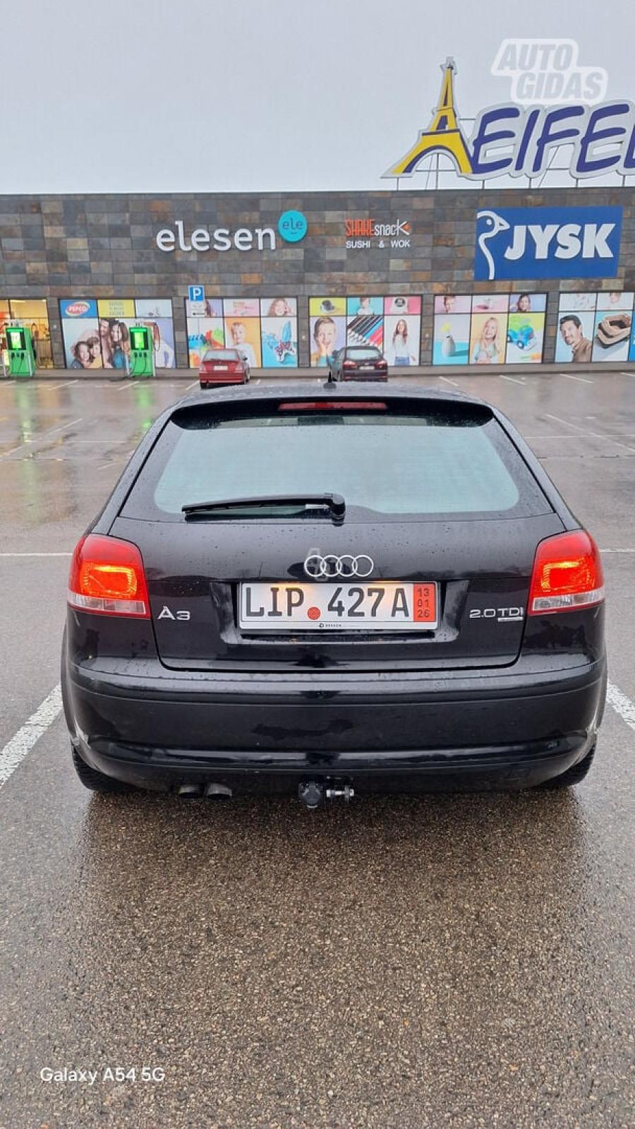 Black Audi A3 2005 in Ukmerge, with an engine capacity of 2.00 L and mileage of 333 thousand km for 2500 €, photo 3 on AUTOMOTO.COM.LV