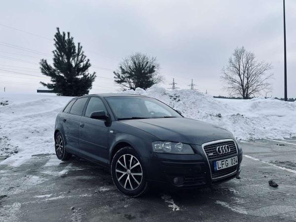 Black Audi A3 2005 in Kaunas, with an engine capacity of 1.98 L and mileage of 264 thousand km for 1800 €, photo 1 on AUTOMOTO.COM.LV
