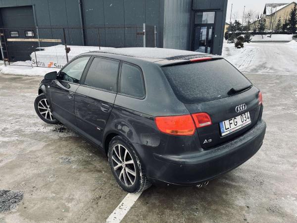 Black Audi A3 2005 in Kaunas, with an engine capacity of 1.98 L and mileage of 264 thousand km for 1800 €, photo 3 on AUTOMOTO.COM.LV