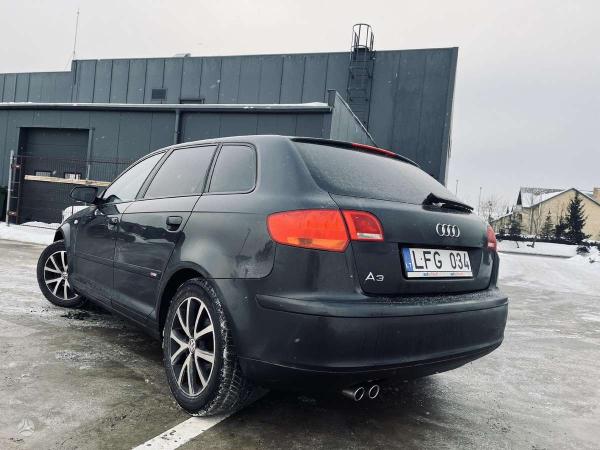 Black Audi A3 2005 in Kaunas, with an engine capacity of 1.98 L and mileage of 264 thousand km for 1800 €, photo 6 on AUTOMOTO.COM.LV