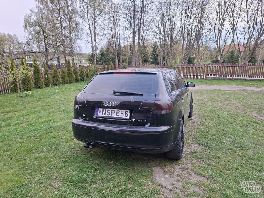 Black Audi A3 2005 in Varena, with an engine capacity of 1.90 L and mileage of 310 thousand km for 1350 €, photo 6 on AUTOMOTO.COM.LV