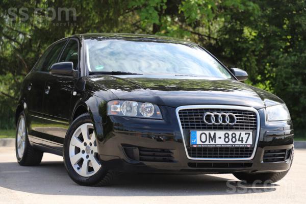 Black Audi A3 2005 in Tukums, with an engine capacity of 1.90 L and mileage of 307 thousand km for 4290 €, photo 1 on AUTOMOTO.COM.LV