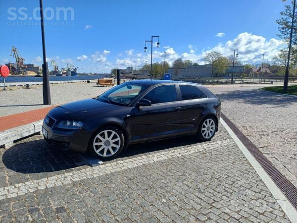 Black Audi A3 2005 in Ventspils, with an engine capacity of 2.00 L and mileage of 335 thousand km for 2600 €, photo 1 on AUTOMOTO.COM.LV
