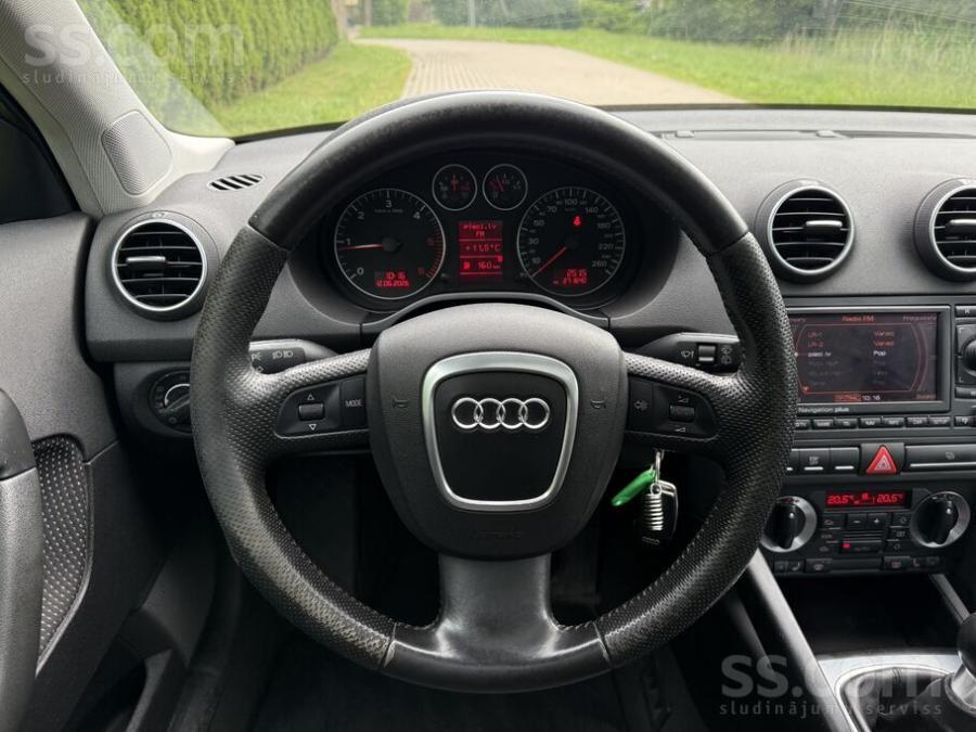 Black Audi A3 2005 in Riga, with an engine capacity of 2.00 L and mileage of 272 thousand km for 2450 €, photo 12 on AUTOMOTO.COM.LV