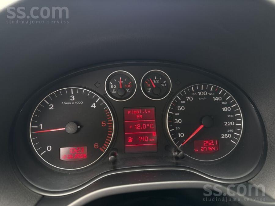 Black Audi A3 2005 in Riga, with an engine capacity of 2.00 L and mileage of 272 thousand km for 2450 €, photo 13 on AUTOMOTO.COM.LV