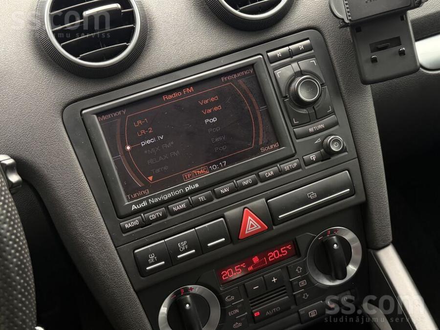 Black Audi A3 2005 in Riga, with an engine capacity of 2.00 L and mileage of 272 thousand km for 2450 €, photo 15 on AUTOMOTO.COM.LV