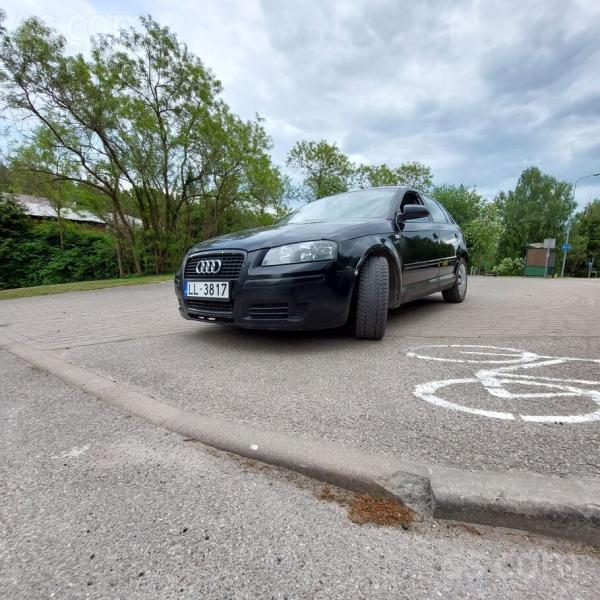 Black Audi A3 2005 in Tukums, with an engine capacity of 2.00 L and mileage of 358 thousand km for 1850 €, photo 1 on AUTOMOTO.COM.LV