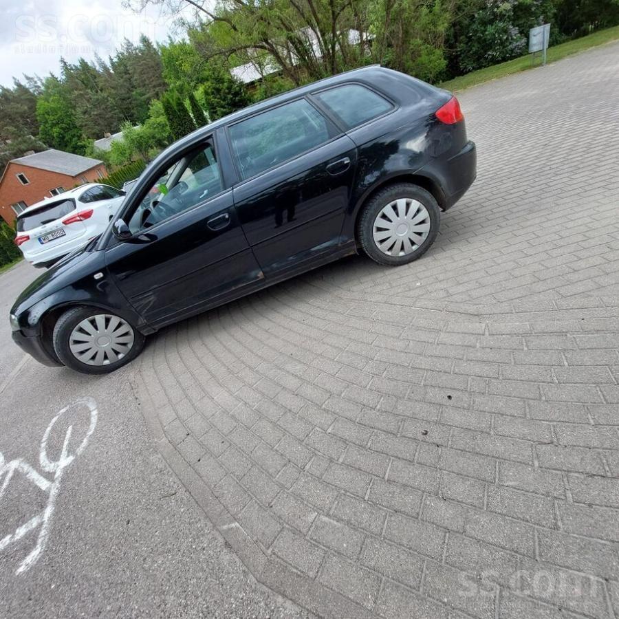 Black Audi A3 2005 in Tukums, with an engine capacity of 2.00 L and mileage of 358 thousand km for 1850 €, photo 3 on AUTOMOTO.COM.LV